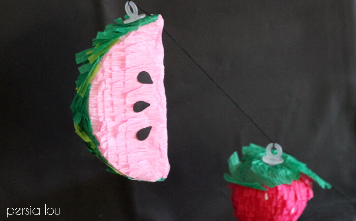 DIY Mini Fruit Faux Piñata Garland - Persia Lou