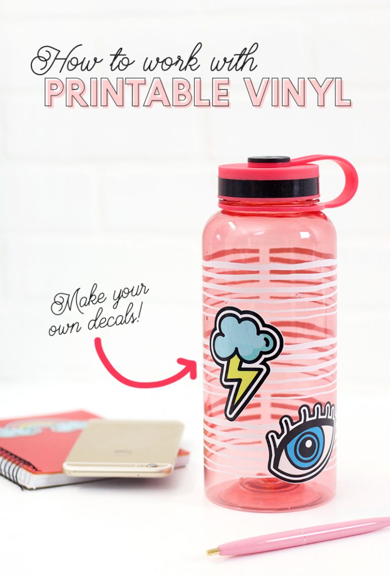 How to Work with Printable Vinyl: DIY Vinyl Stickers - Persia Lou
