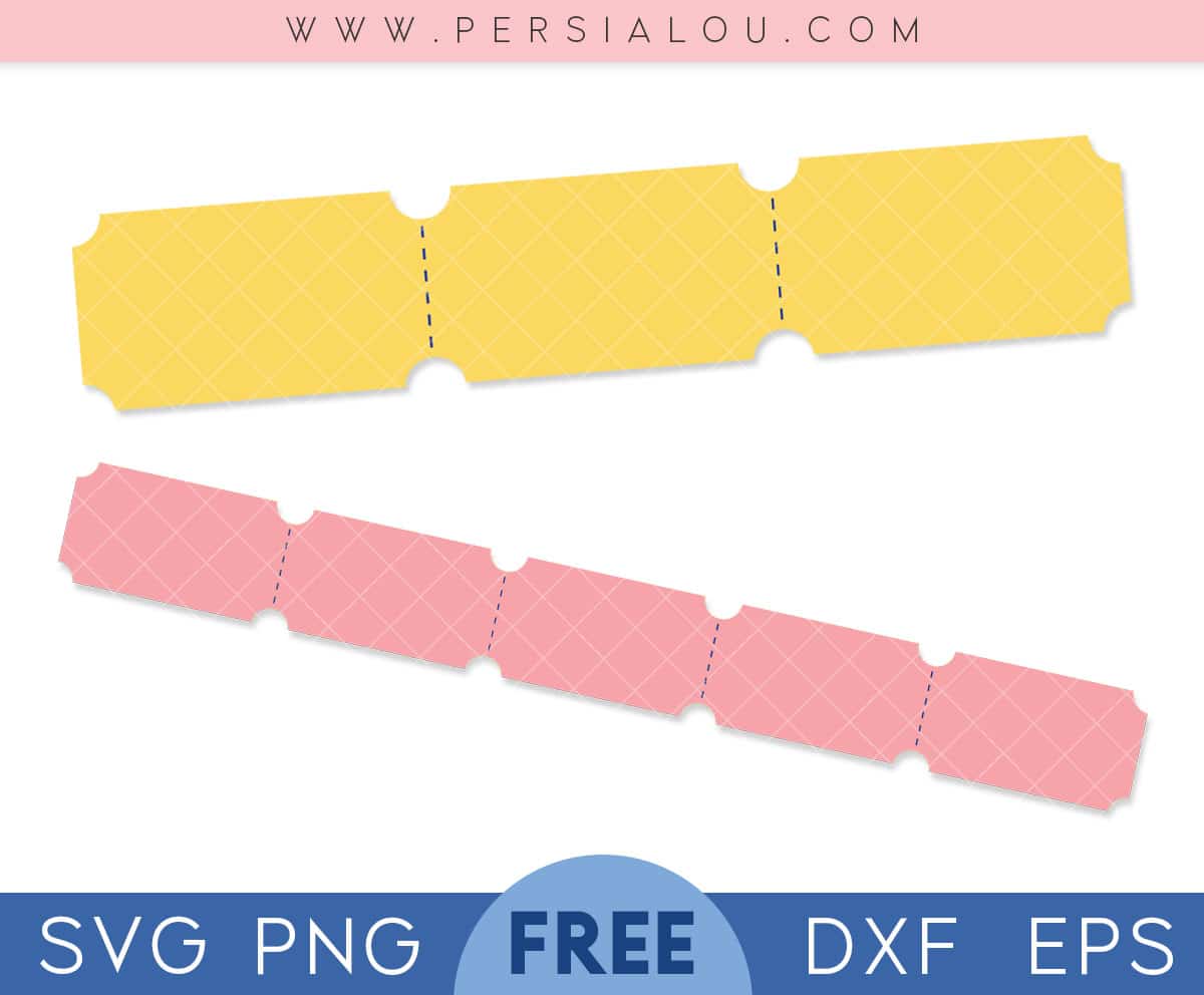 Free Carnival Ticket SVG Cut Files